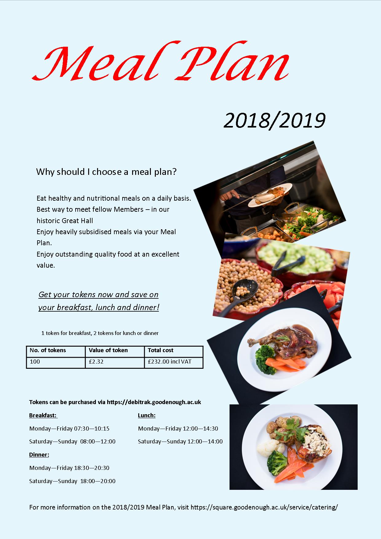 Meal Plan 2018/2019 Square